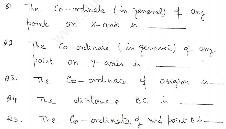 CBSE Class 10 Mathematics Coordinate Geometry Assignment Set O
